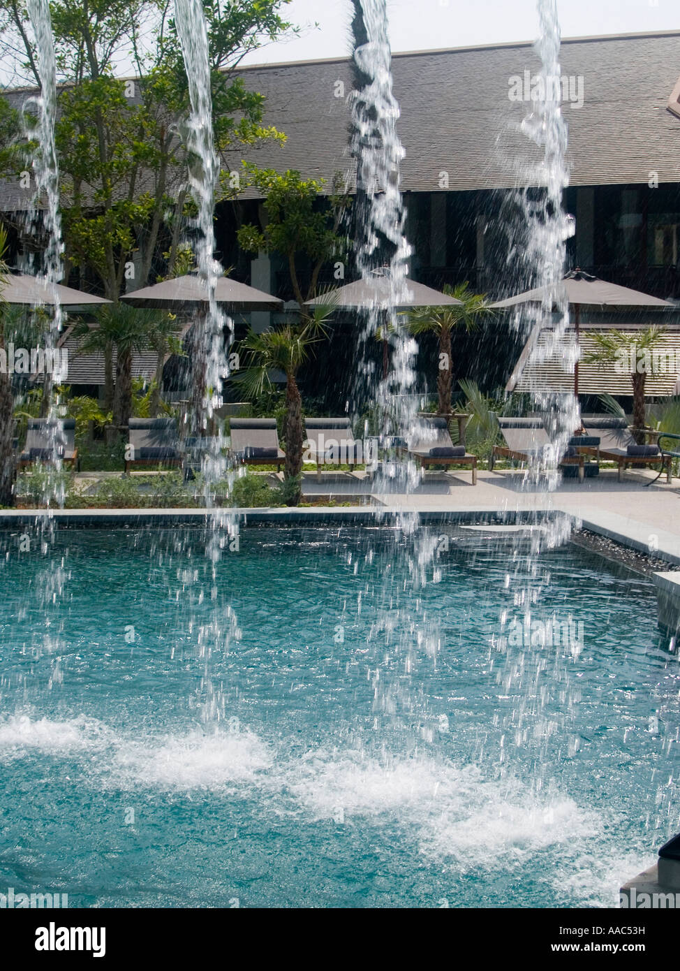 cascades by the pool Indigo Pearl Resort Phuket Thailand Stock Photo ...