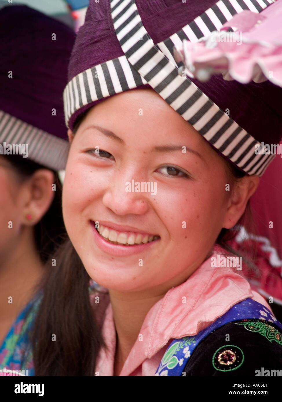 smiling Hmong girl Luang Prabang Laos Stock Photo - Alamy