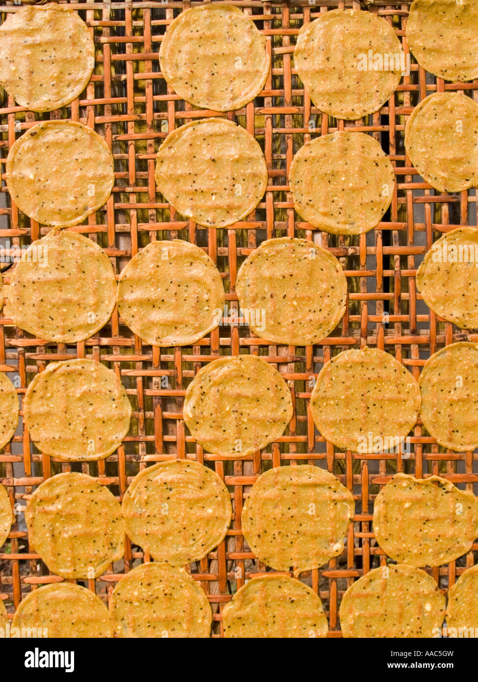 rice crackers drying in the sun Luang Prabang Laos Stock Photo - Alamy