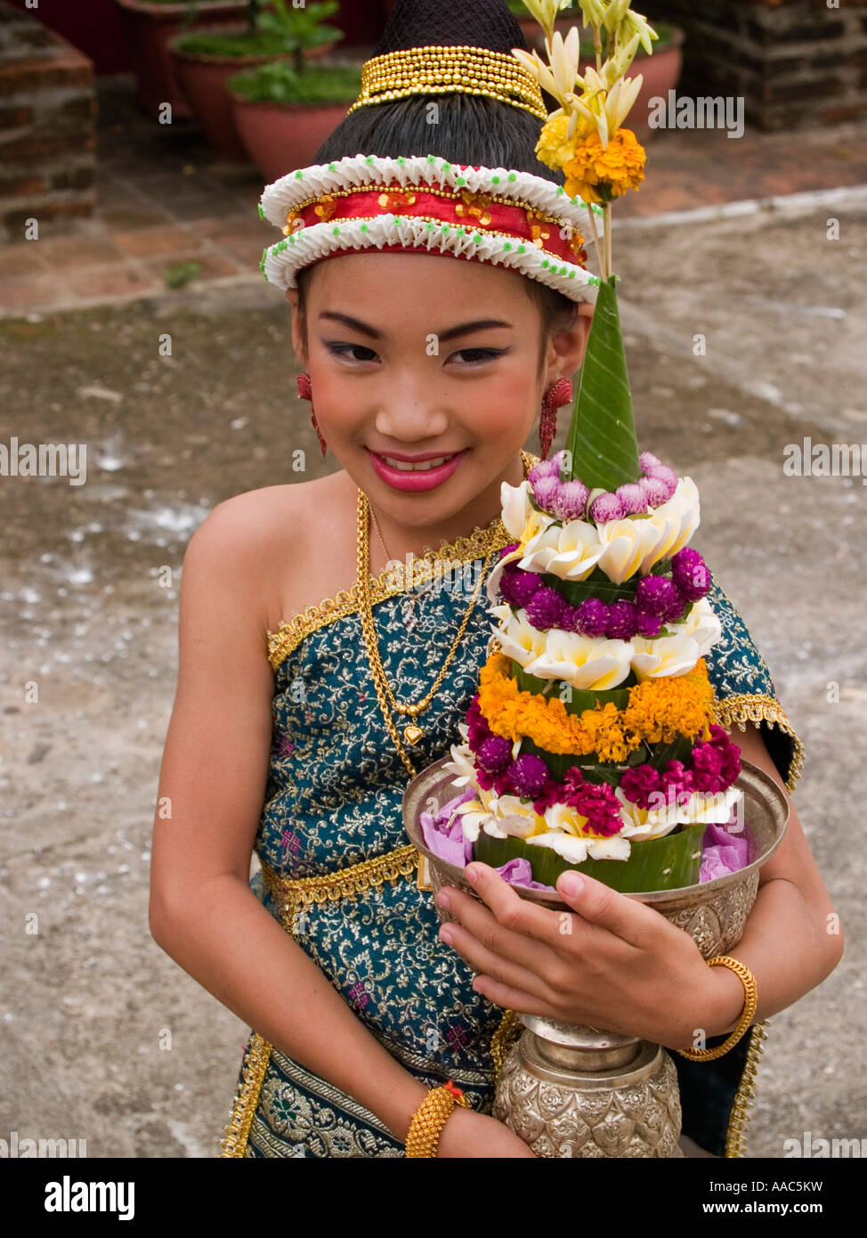 Little princess Lao girl at Songkran New Year s parade in Luang Prabang ...