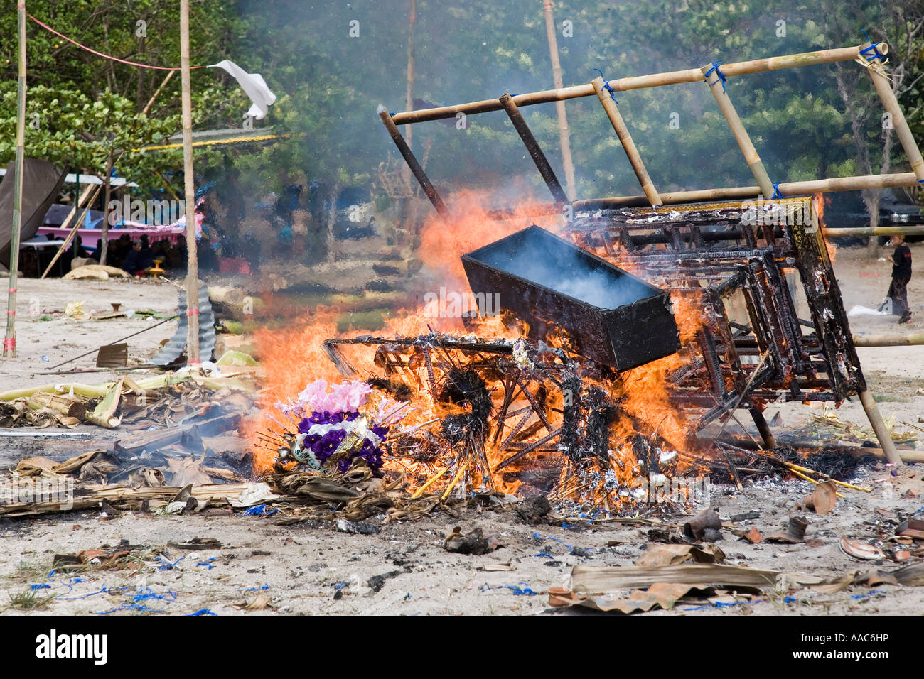 Cremation Kuta beach Bali Indonesia Stock Photo - Alamy