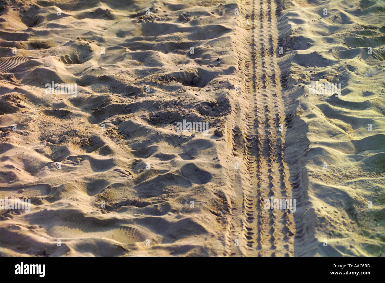 skidmark in the sand Stock Photo - Alamy