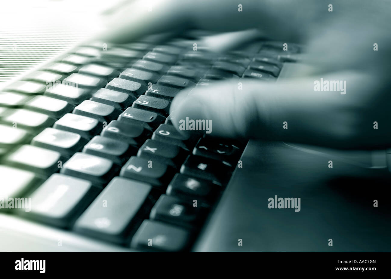 Working with the laptop Stock Photo - Alamy