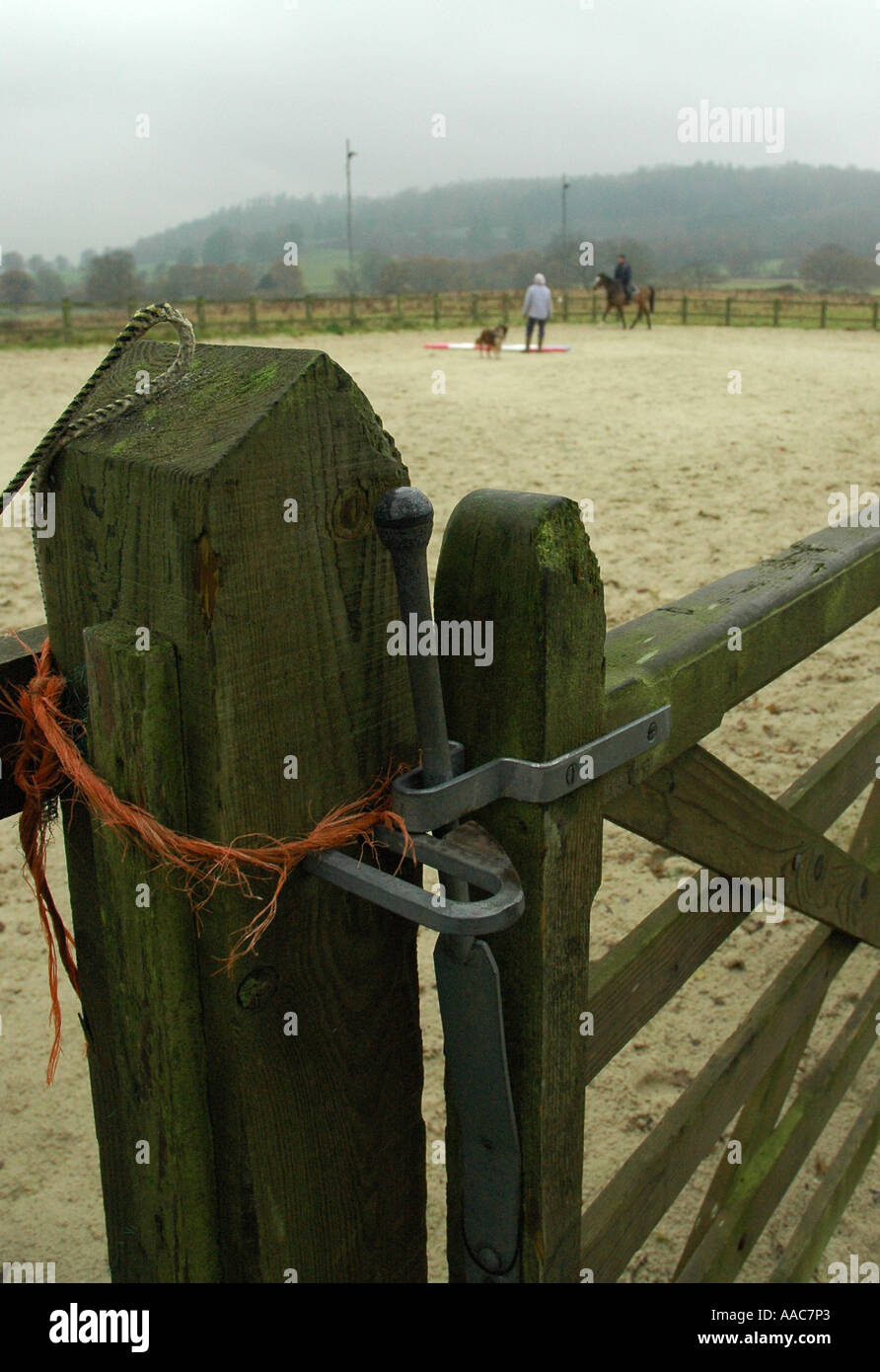 gate outside stables Stock Photo - Alamy