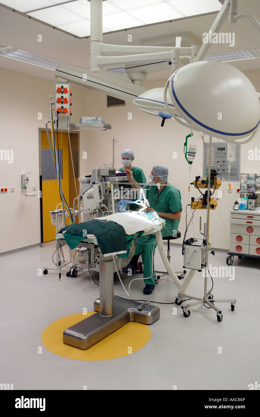 Altona children s hospital Anesthetists preparing a baby for an ...