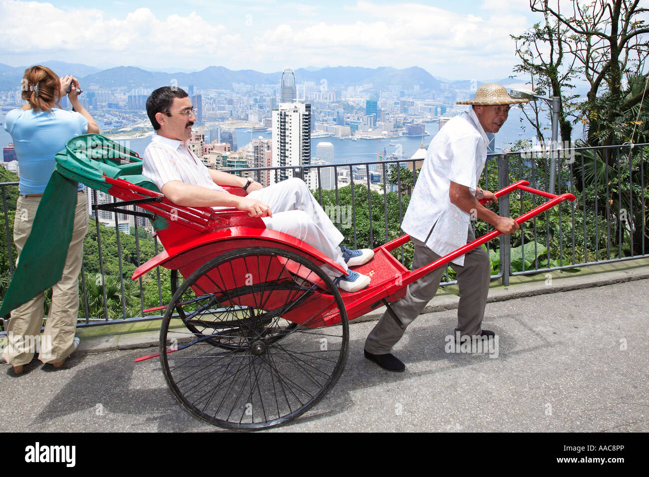 Coolie and rickshaw The Peak Hong Kong SAR China Stock Photo - Alamy