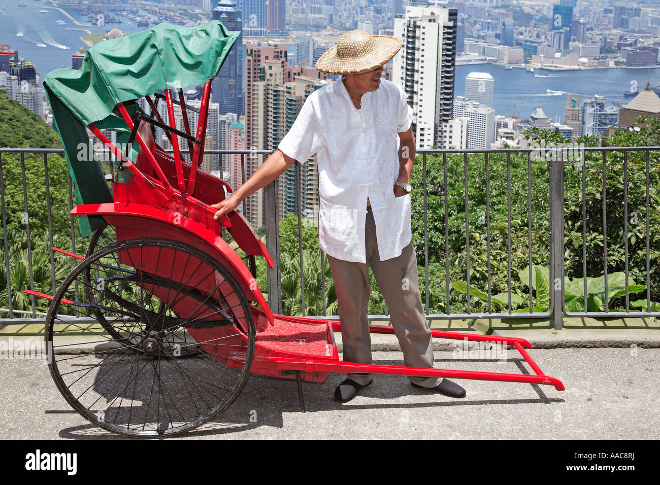Coolie and rickshaw The Peak Hong Kong SAR China Stock Photo - Alamy