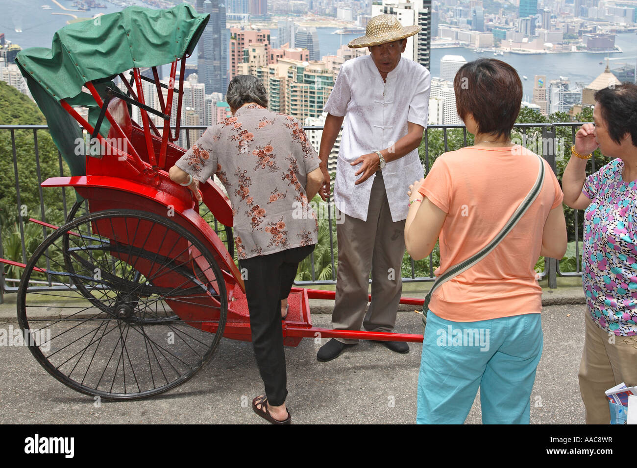Coolie and rickshaw The Peak Hong Kong SAR China Stock Photo - Alamy