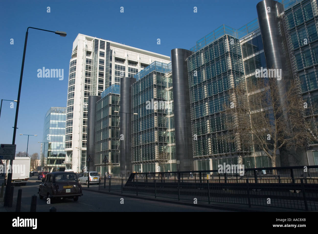 Traffic modern architecture high rise regents place euston road hi-res ...