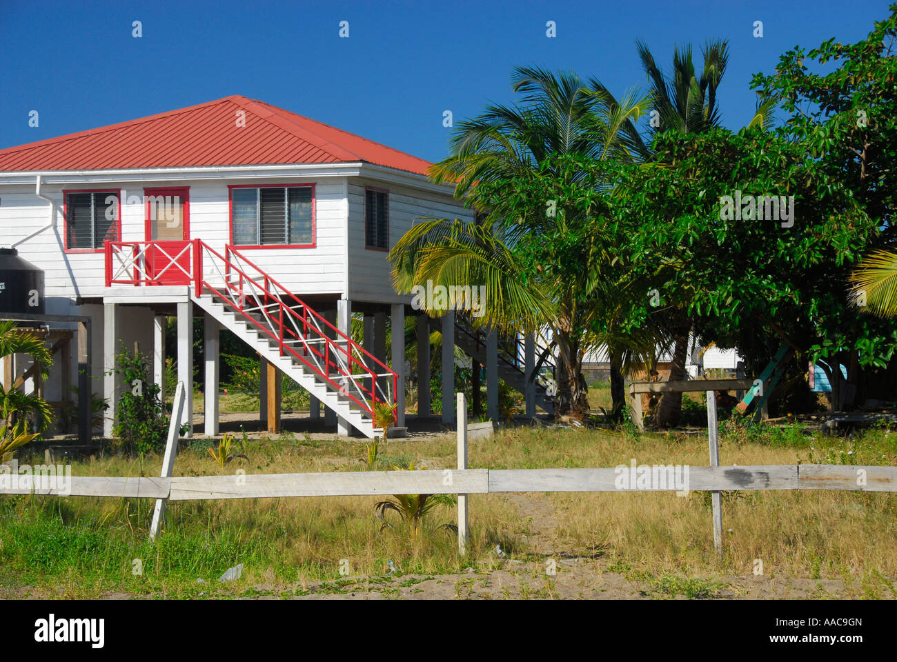 Placencia village, Caribbean Sea coast of Stann Creek District in ...