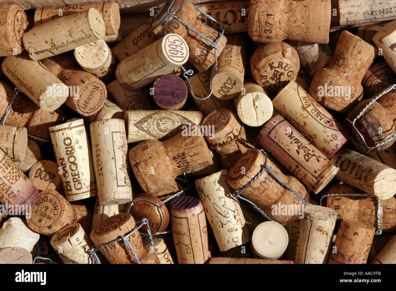 Collection wine champagne corks hi-res stock photography and images - Alamy