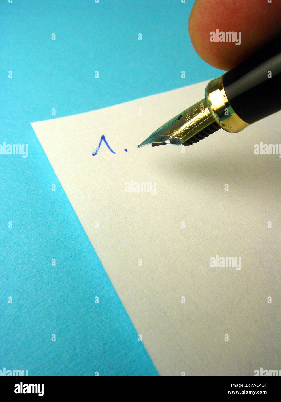 writing a list Stock Photo - Alamy
