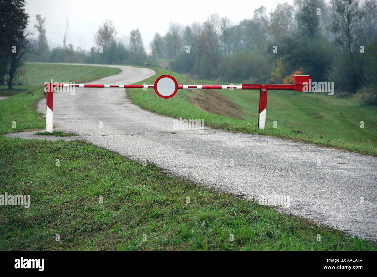 street blocked with gates Stock Photo - Alamy