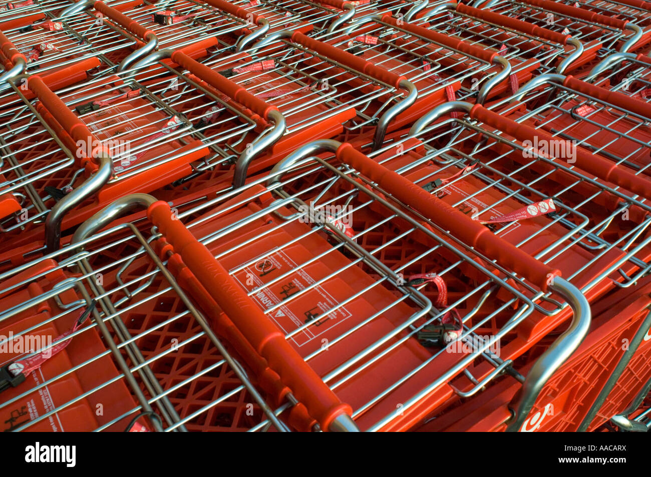 rows of Target shopping carts Stock Photo - Alamy