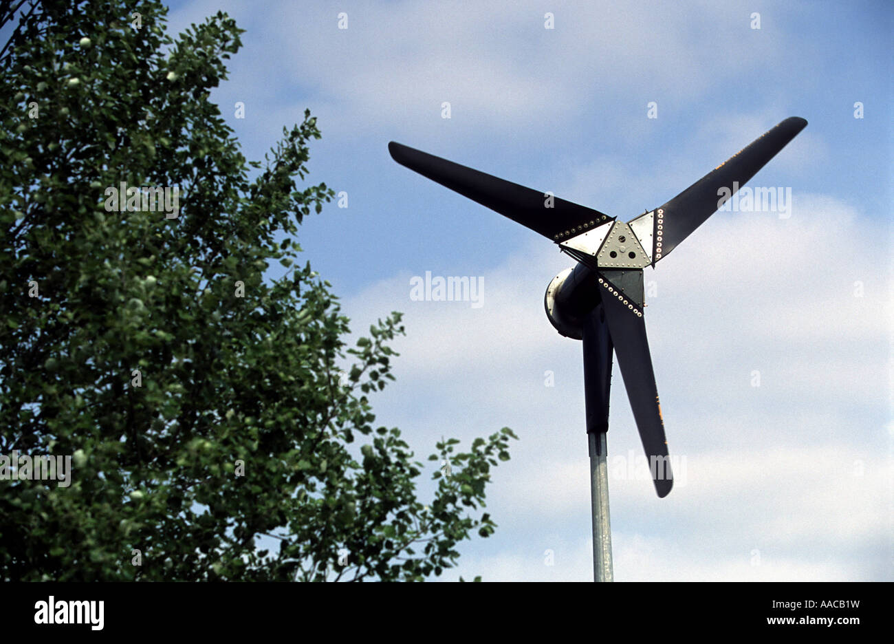 Micro wind turbine in the garden of a residential property in Braintree ...