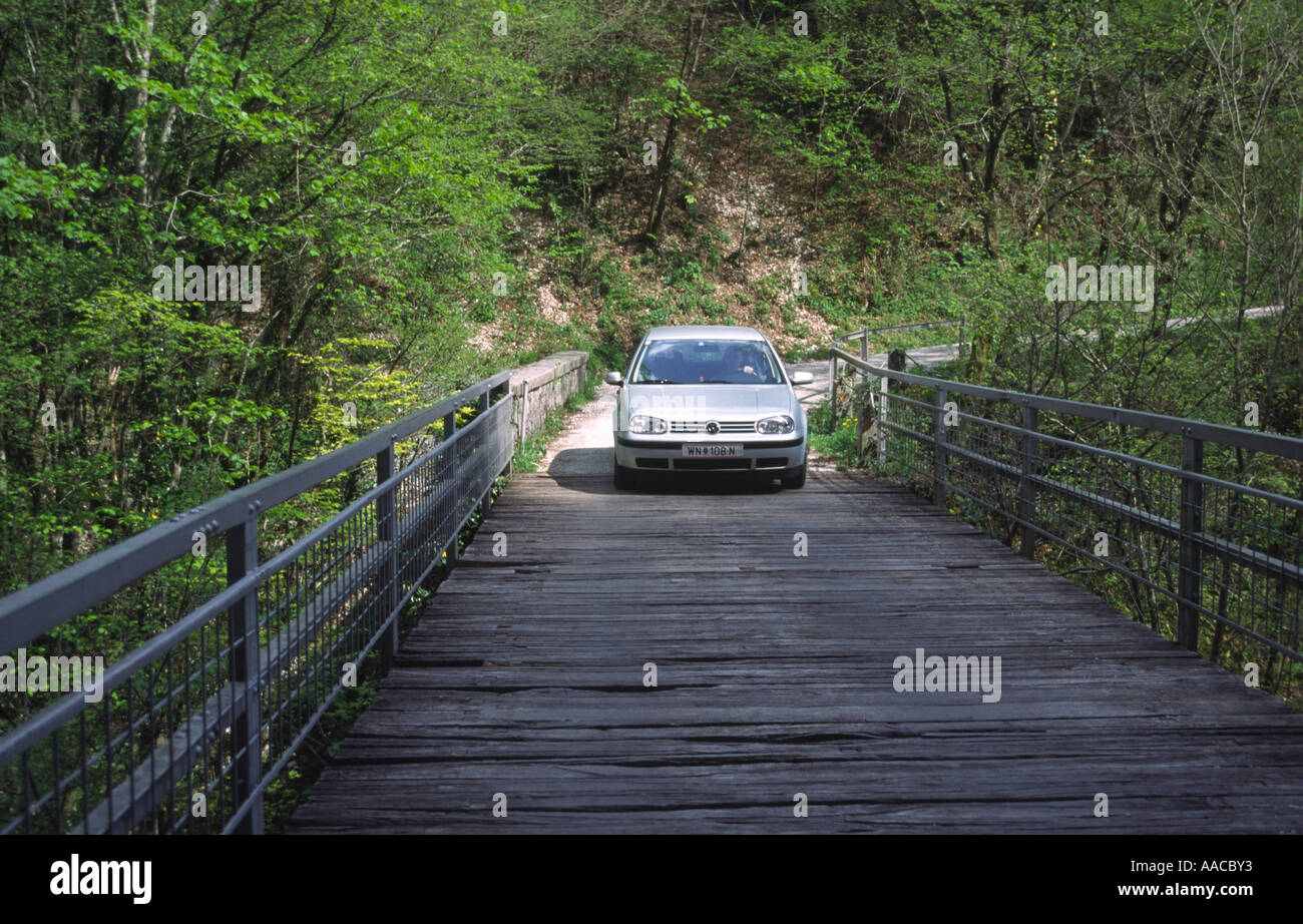 car crossing bridge Stock Photo - Alamy
