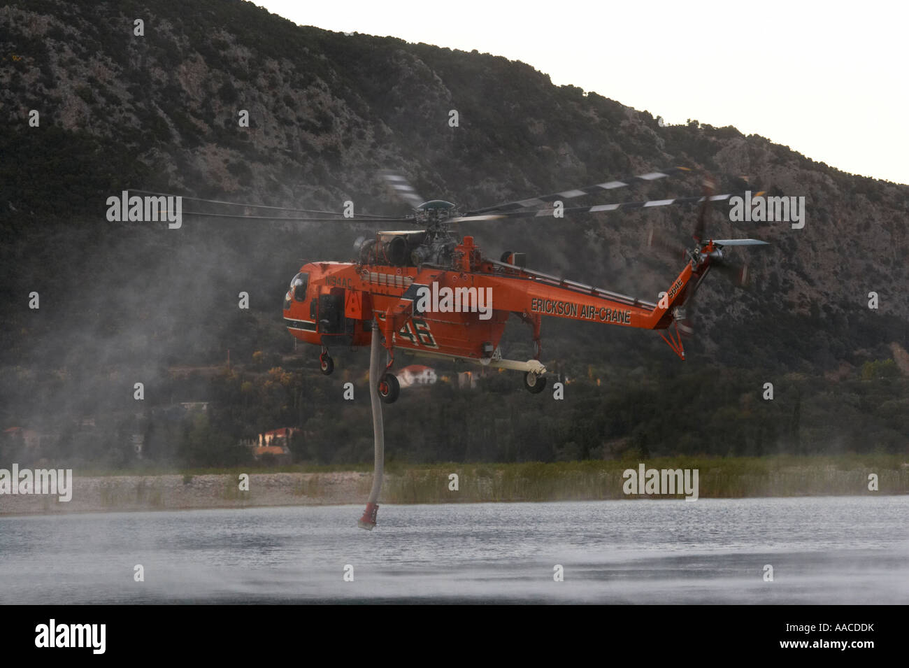 Erikson Air Crane fire service helicopter Stock Photo - Alamy