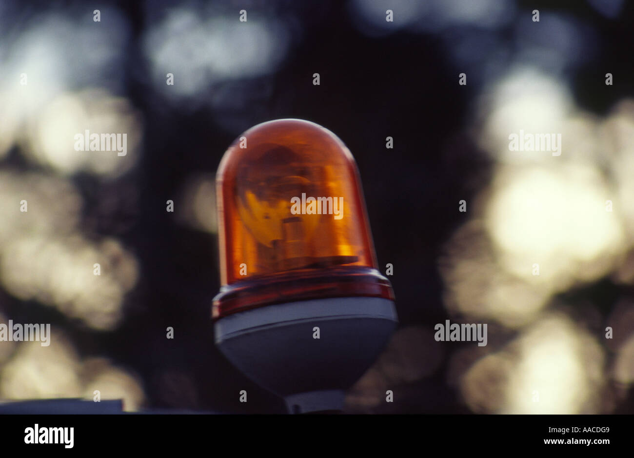 warning light of construction vehicle Stock Photo - Alamy