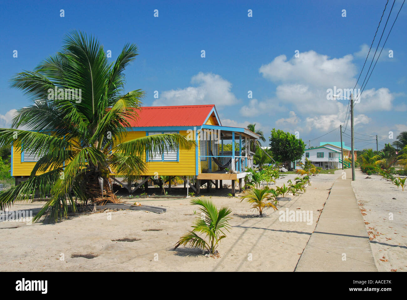 Placencia village, Caribbean Sea coast of Stann Creek District in ...