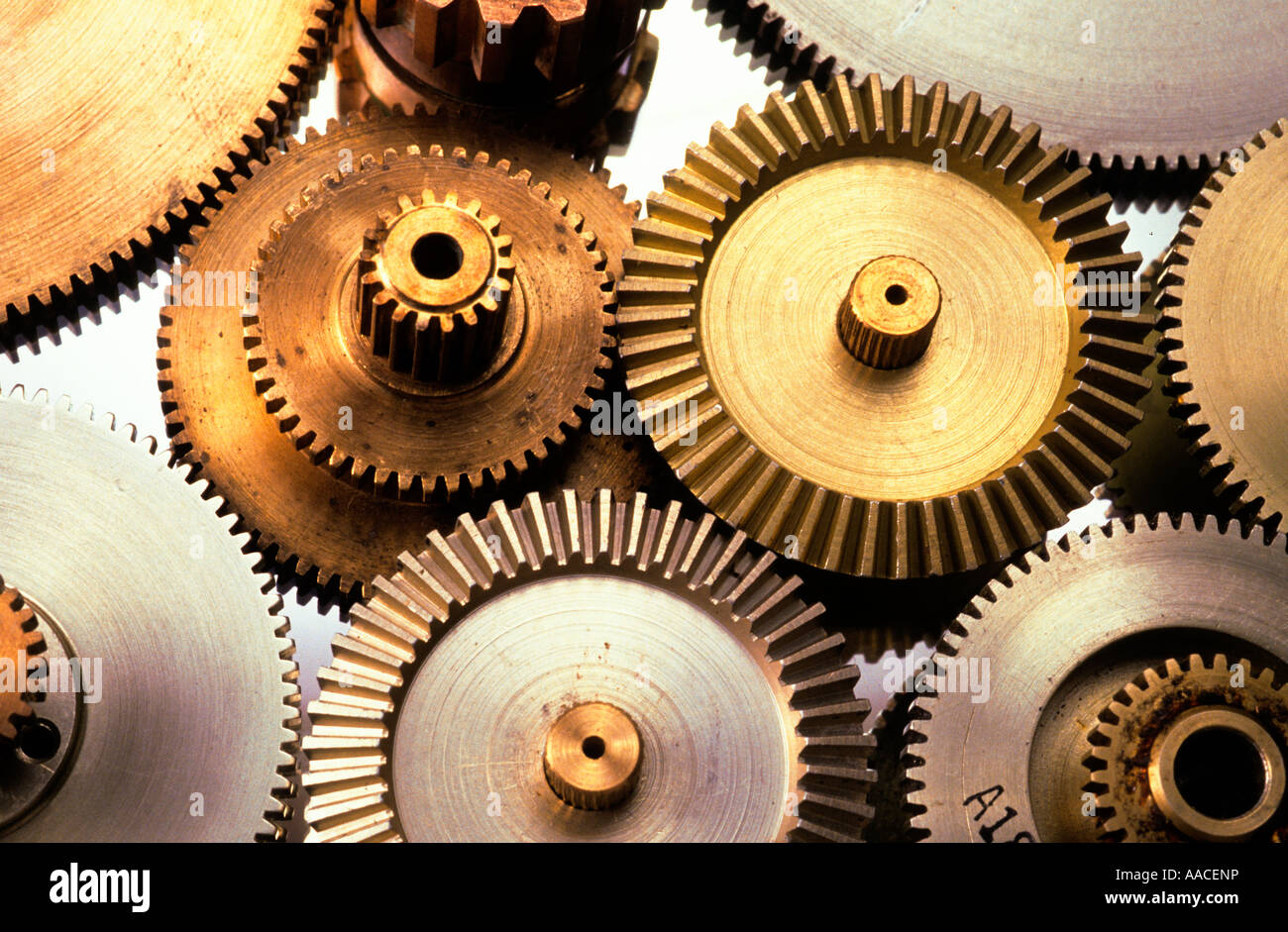 Collection of mechanical gears. Still life. Nobody Stock Photo - Alamy