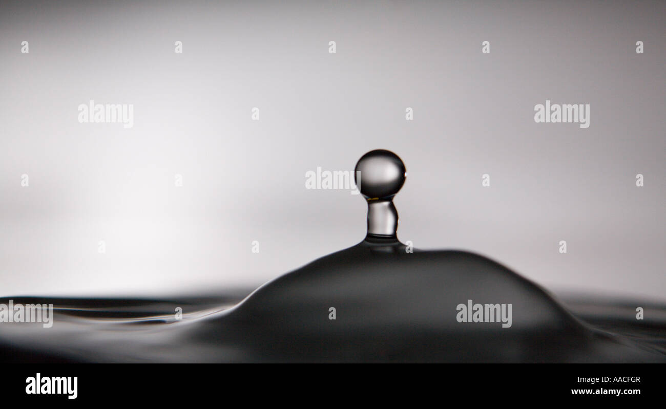 the splash from a drop of water Stock Photo - Alamy