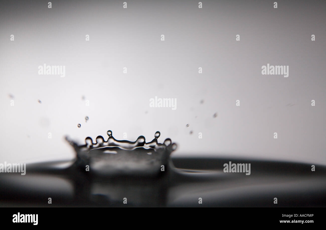 the splash from a drop of water Stock Photo - Alamy