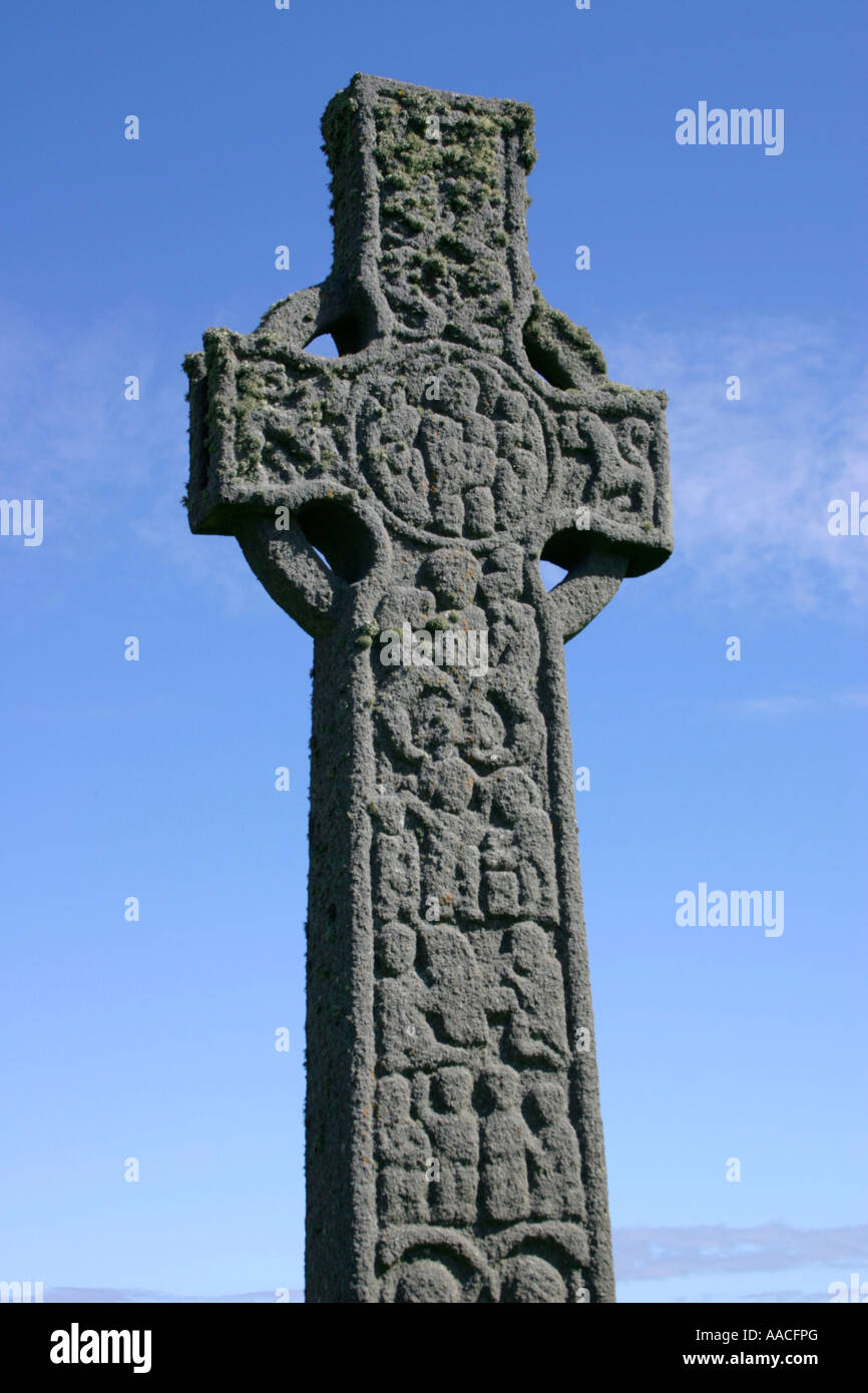 Ninth century St Martin's Cross isle of iona western isles scotland uk ...