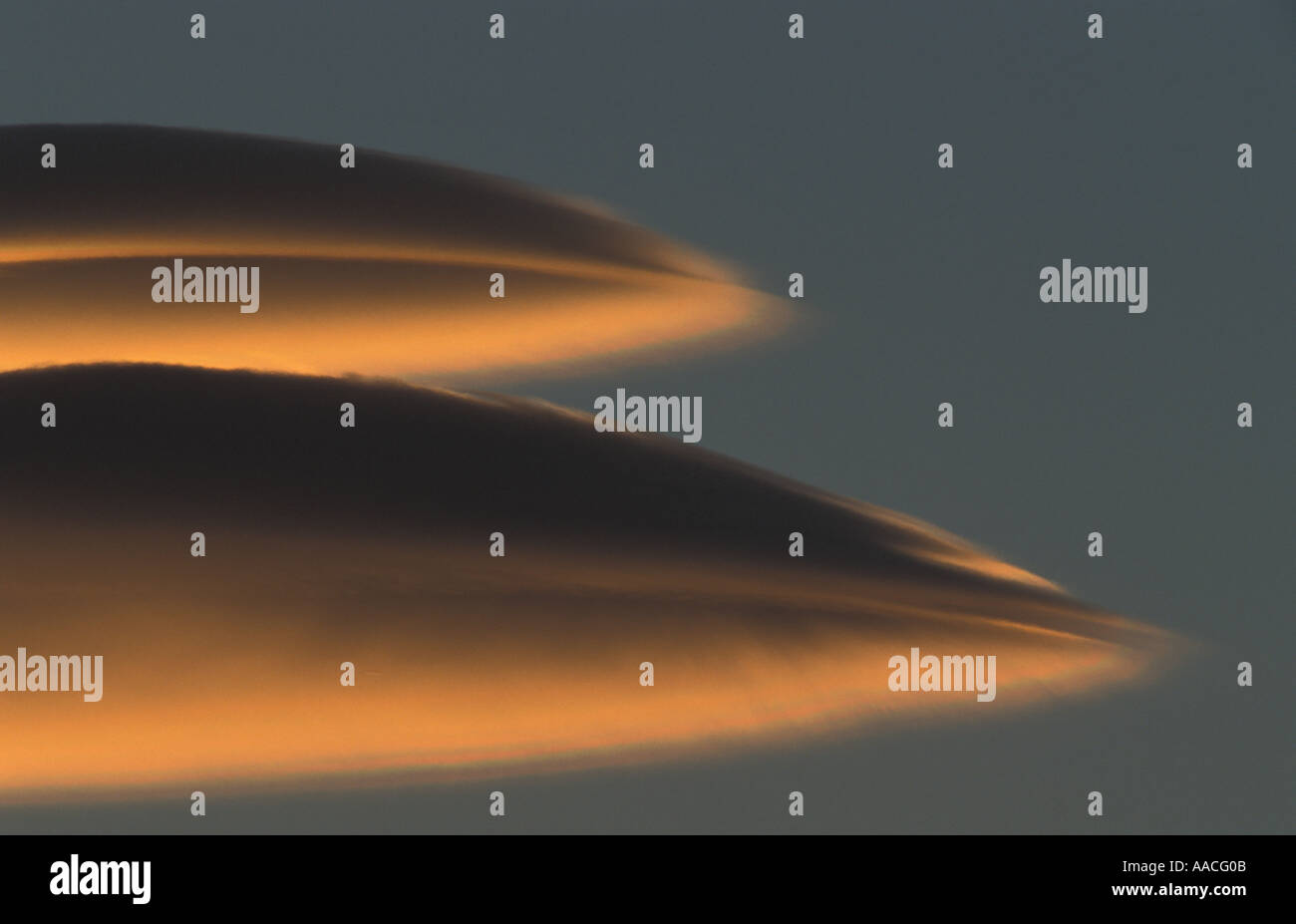 Tips of Lenticular cloud formation, Patagonia Stock Photo - Alamy