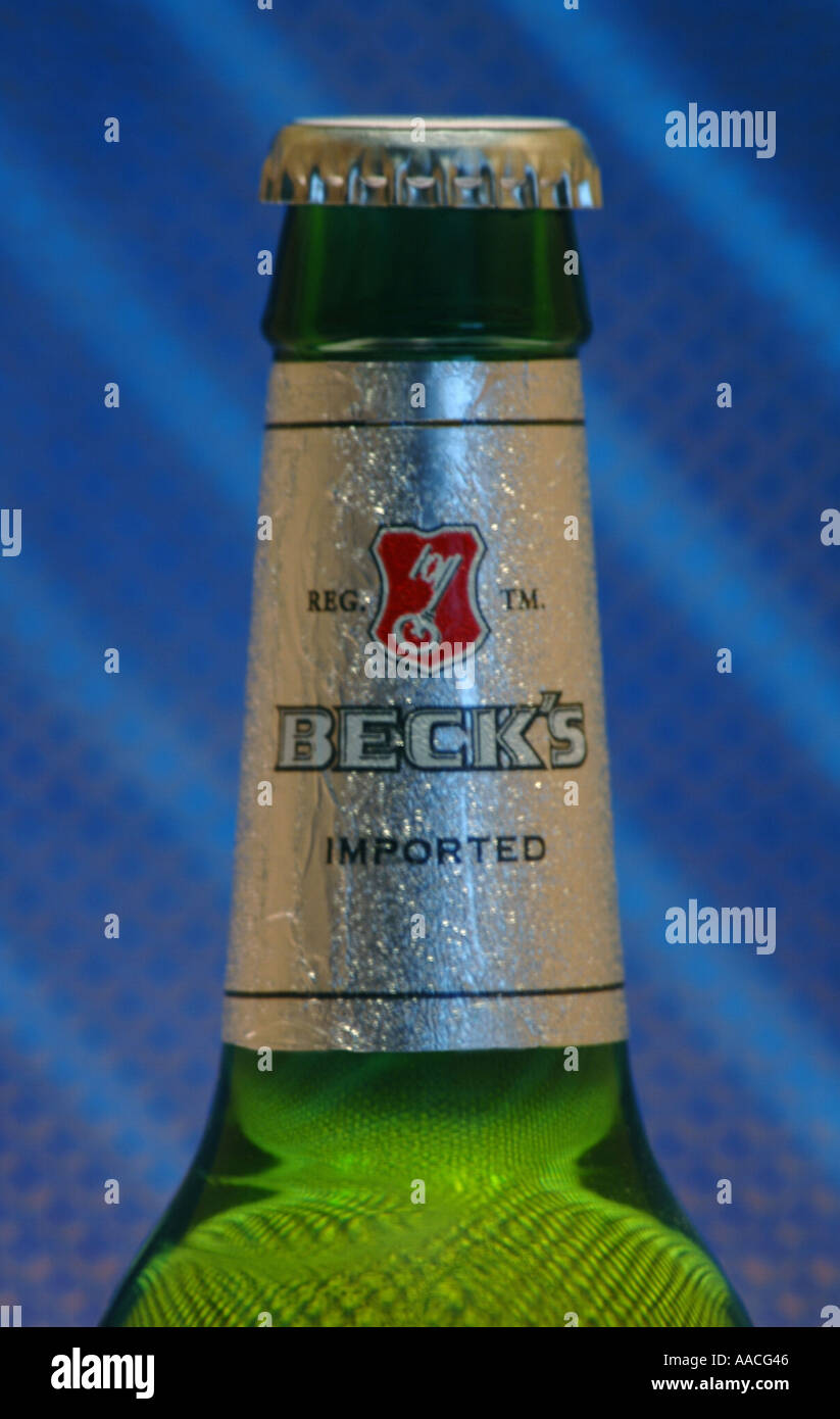 A bottle of Becks Lager Stock Photo - Alamy