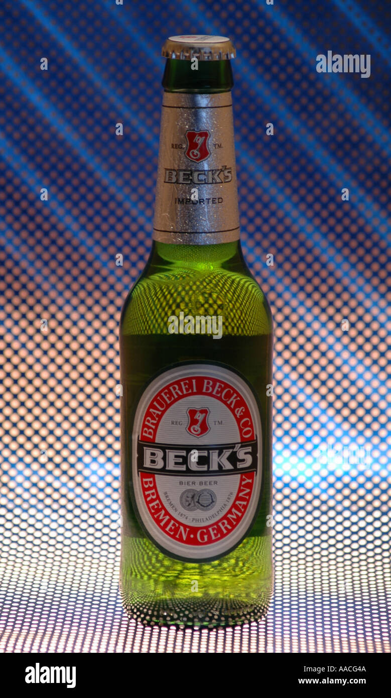 A bottle of Becks Lager Stock Photo - Alamy