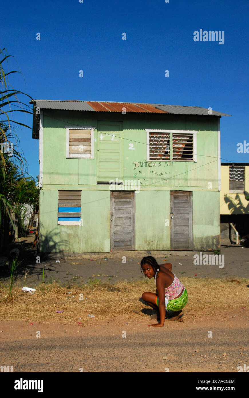 Seine Bight Village, Placencia, Caribbean Sea coast of the Stann Creek ...