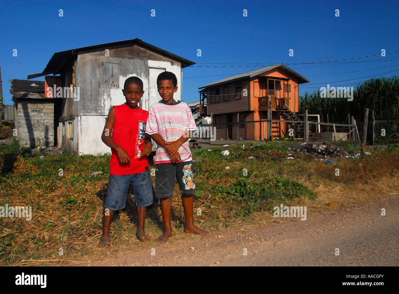 Seine Bight Village, Placencia, Caribbean Sea coast of the Stann Creek ...