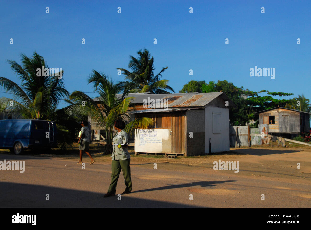 Seine Bight Village, Caribbean Sea coast of the Stann Creek District in ...