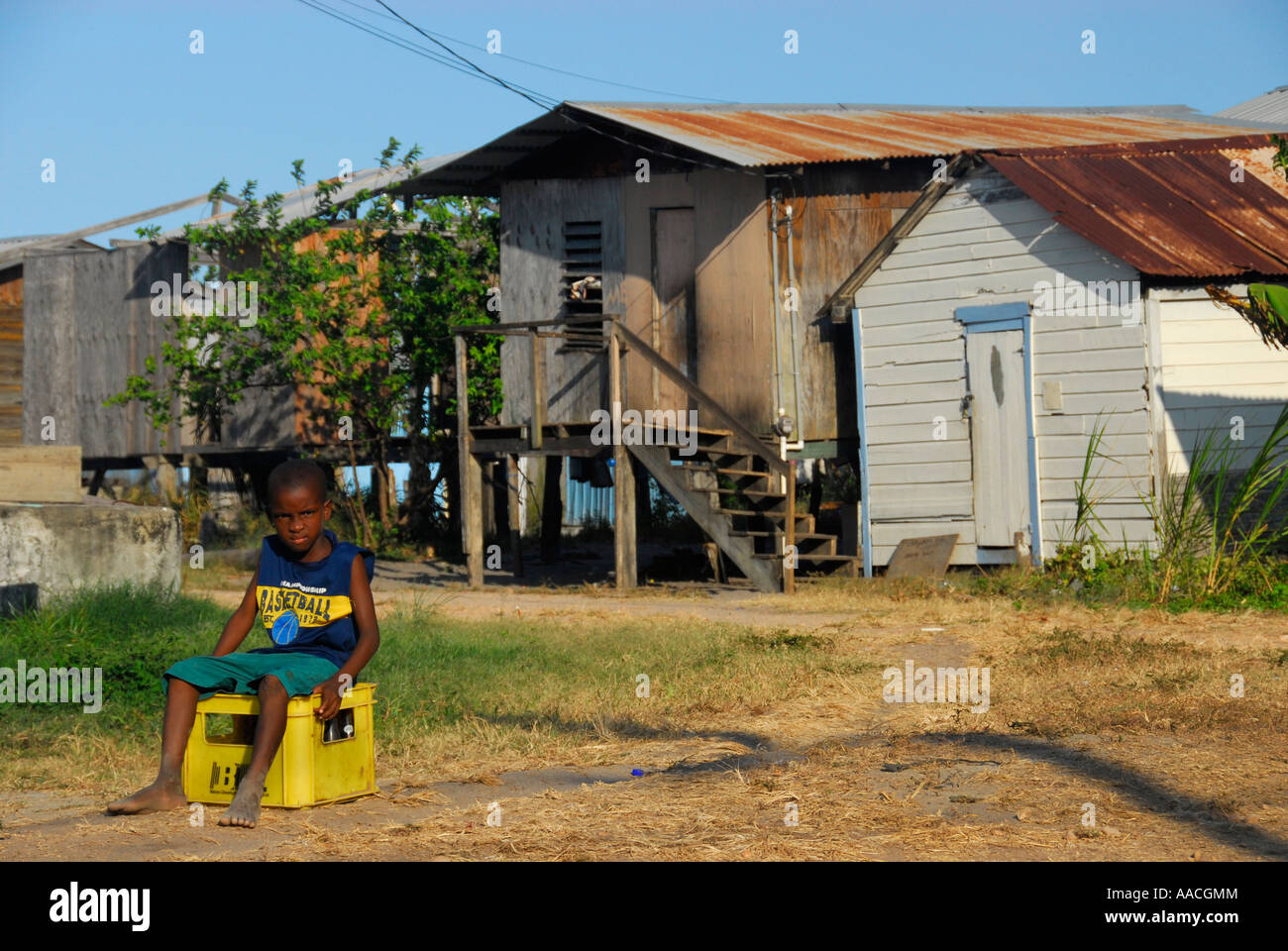 Seine Bight Village, Placencia, Caribbean Sea coast of the Stann Creek ...