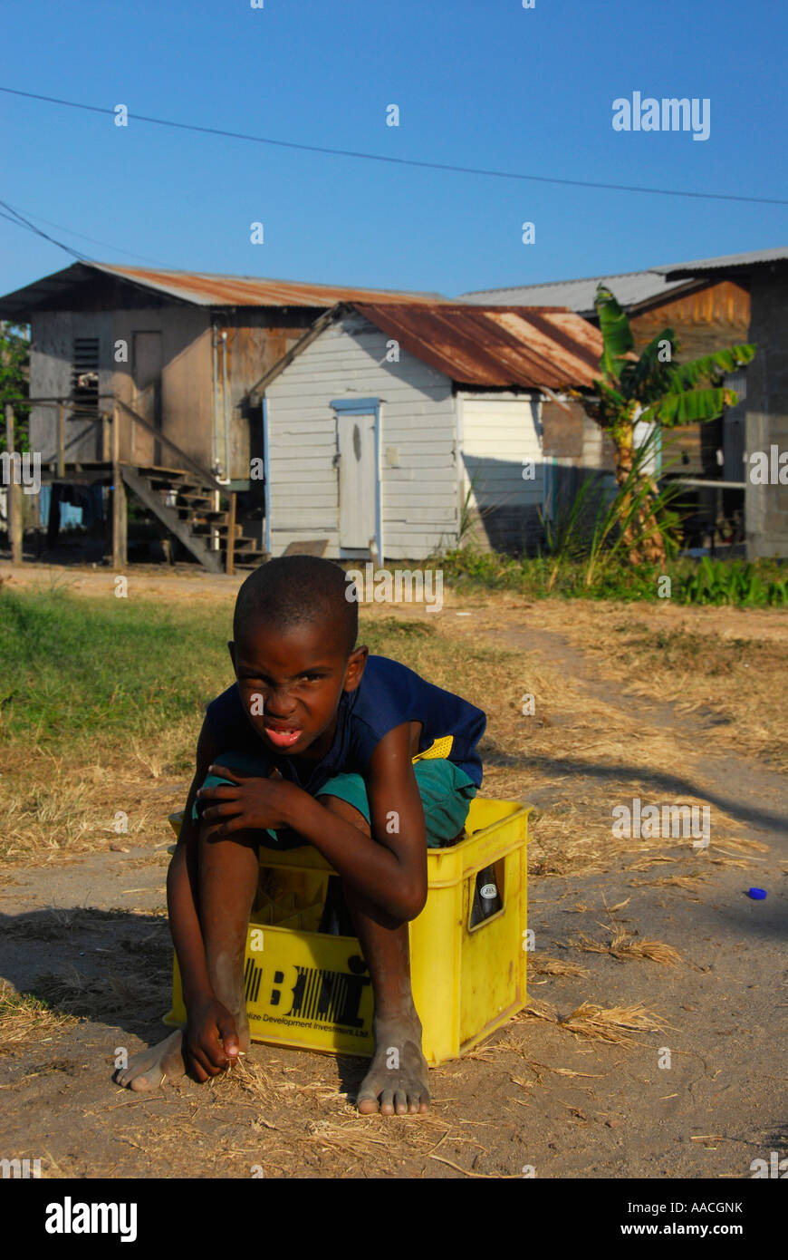 Seine Bight Village, Placencia, Caribbean Sea coast of the Stann Creek ...