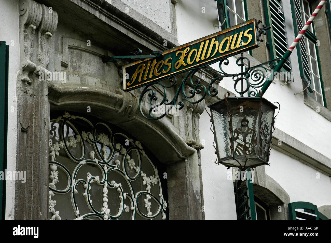 Taverne sign, Dormagen, Zons, North Rhine-Westphalia, Germany Stock ...