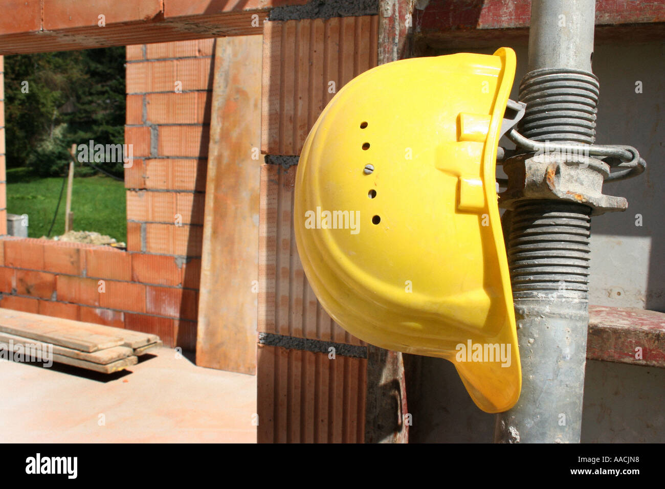 Construction site, helmet Stock Photo - Alamy