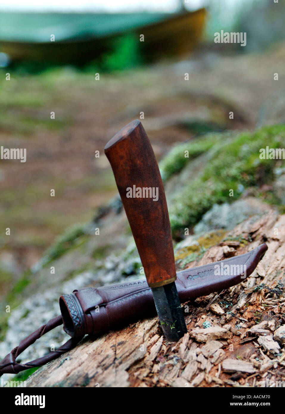 traditional knife from Finland in the nature Stock Photo - Alamy