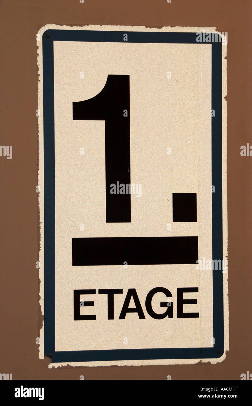 sign first floor Stock Photo - Alamy