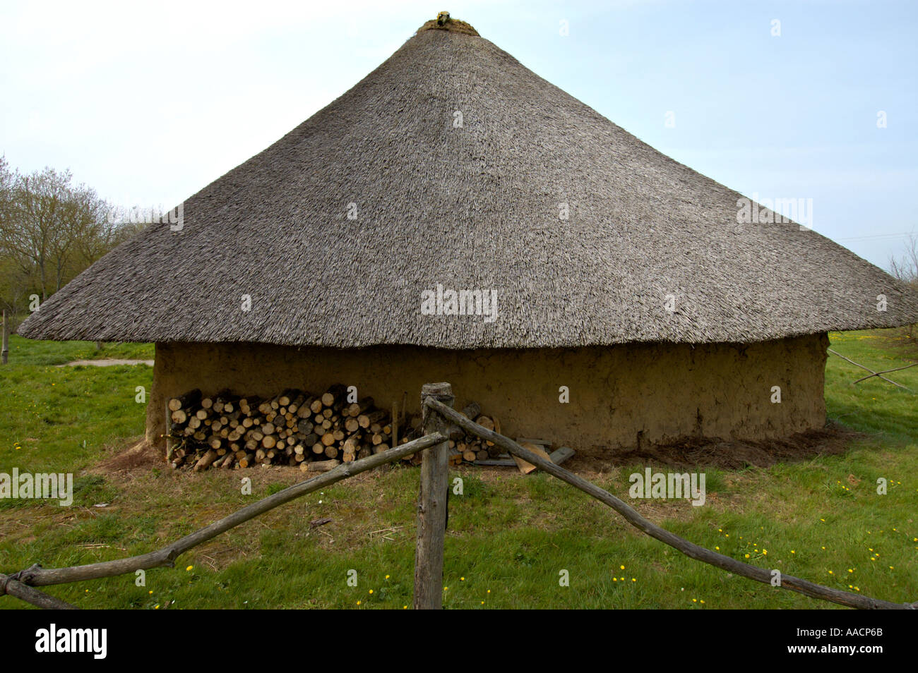 Stone Age house in prehistoric musuem in Cairn in Talmont St Hilaire ...