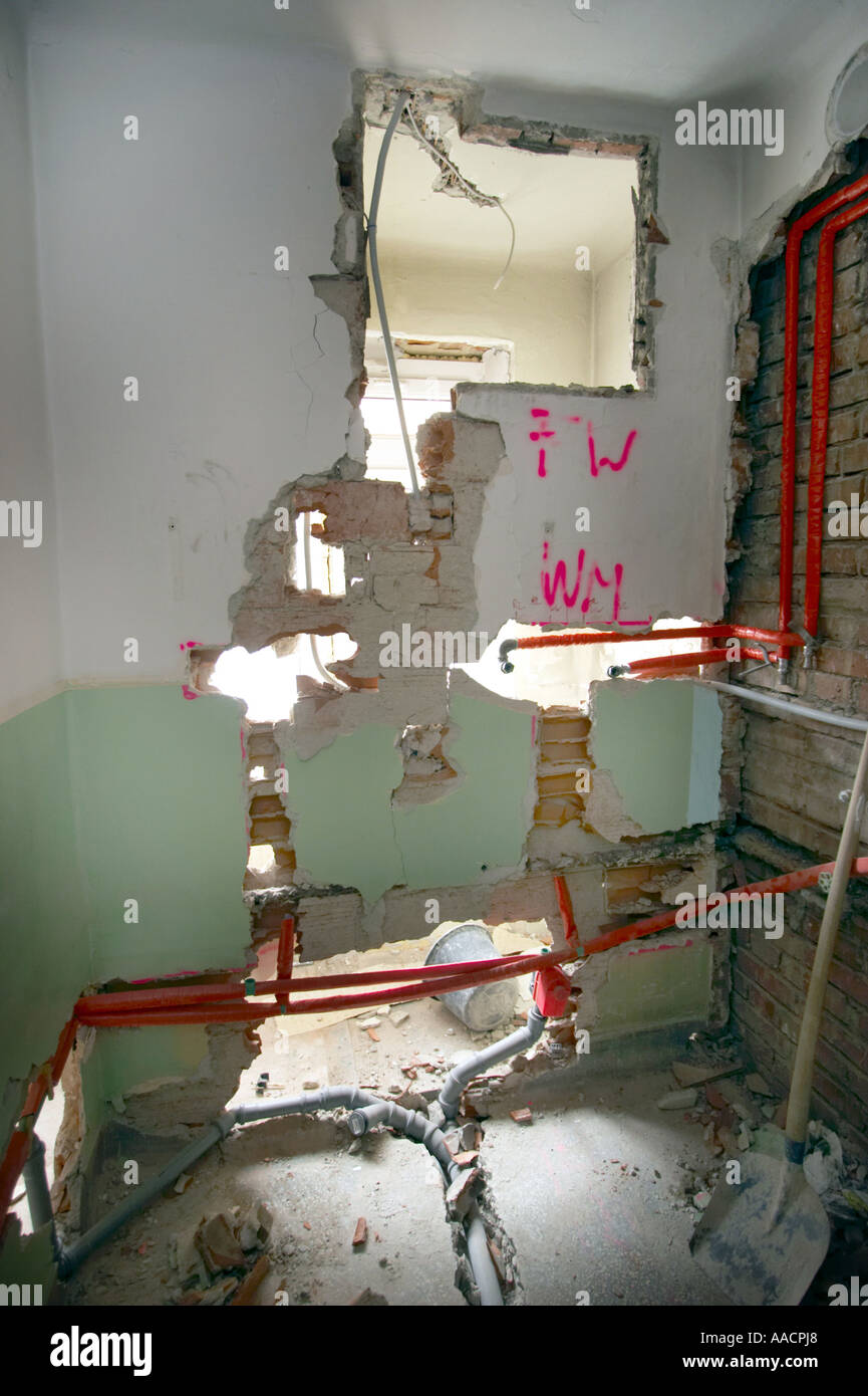 reconstruction work in an old dwelling Stock Photo - Alamy