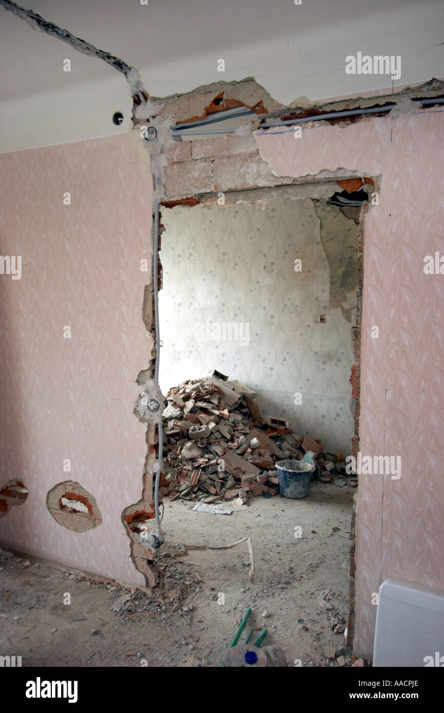 reconstruction work in an old dwelling Stock Photo - Alamy