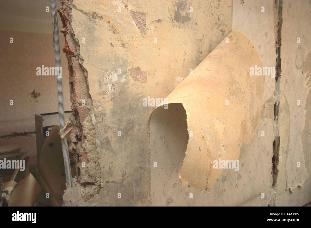 reconstruction work in an old dwelling Stock Photo - Alamy