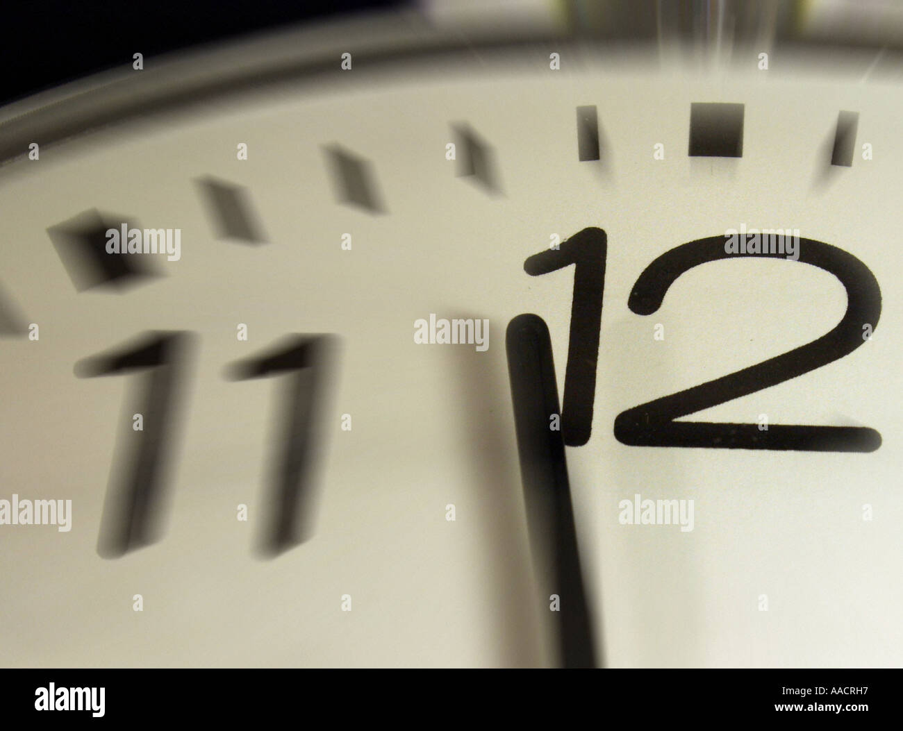 Symbol 1 minute before 12 Stock Photo - Alamy