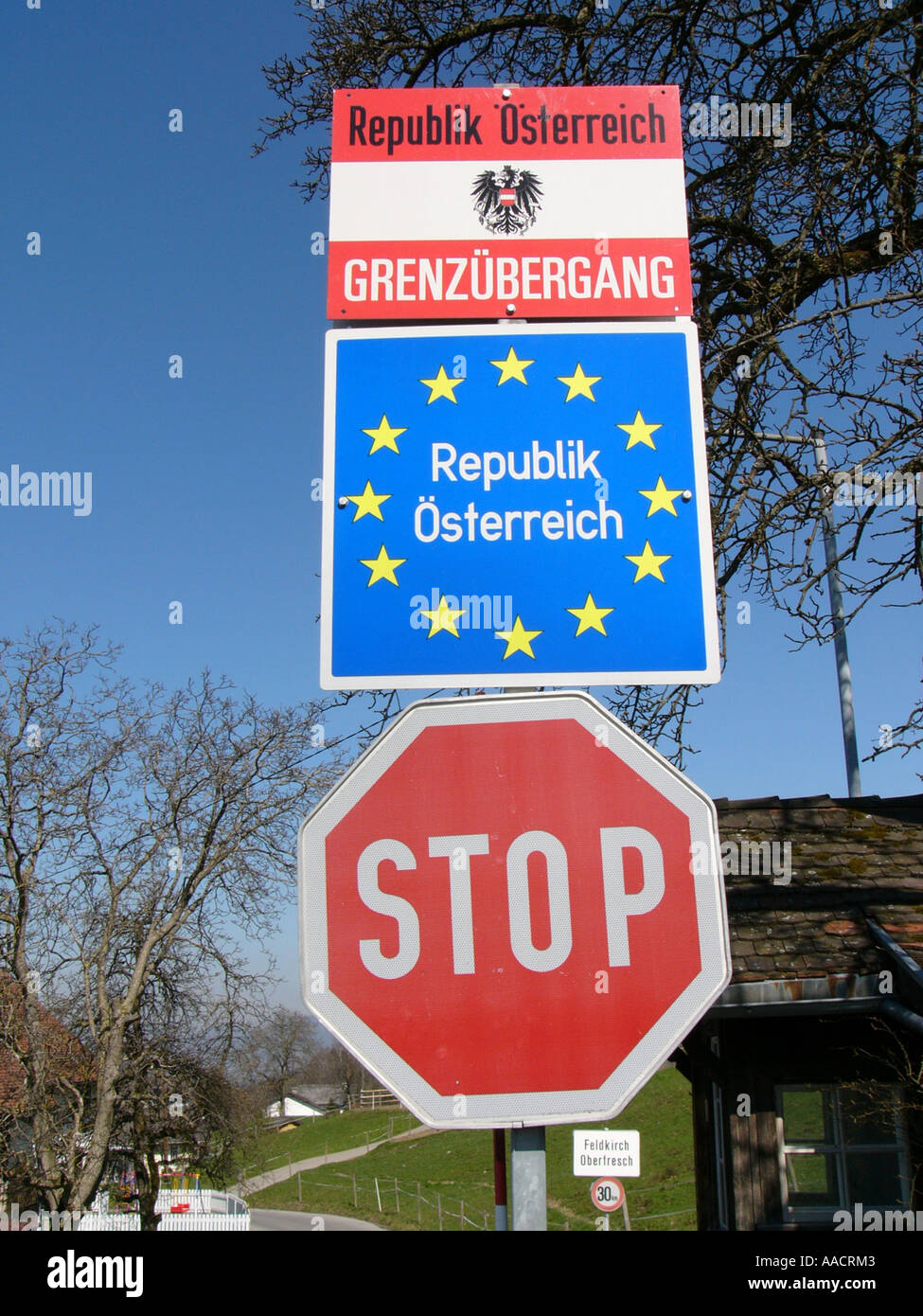 Austrian border crossing Stock Photo - Alamy