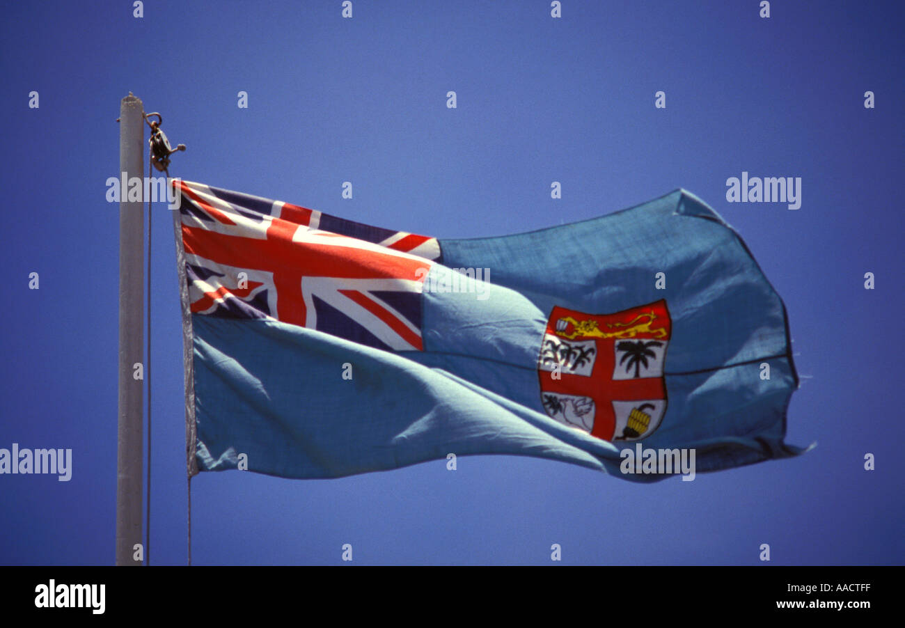 Fijian flag in Fiji Stock Photo - Alamy