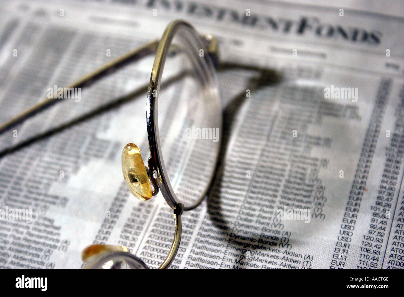 Eyeglasses and security price Stock Photo - Alamy