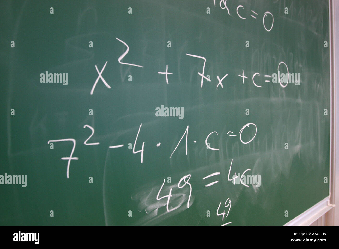 Formula on a blackboard Stock Photo - Alamy