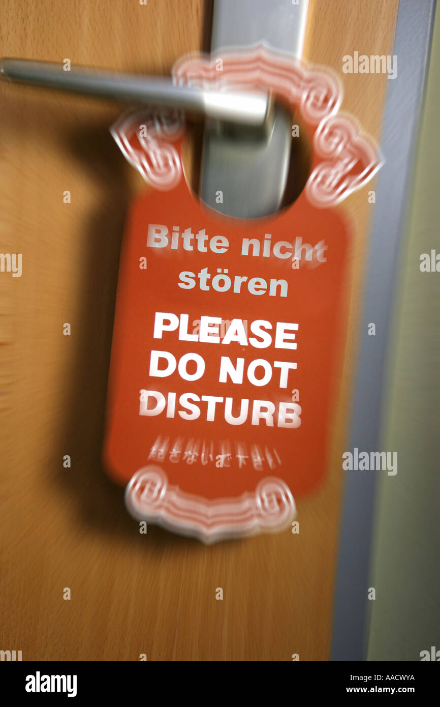 sign please do not disturb Stock Photo - Alamy
