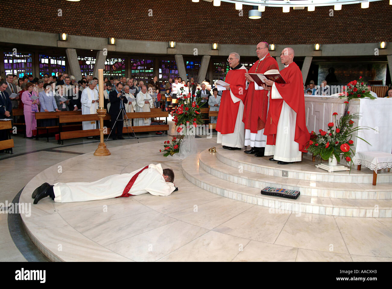 Ordination of a catholic priest in St Mary's church in Leyland - UK by ...